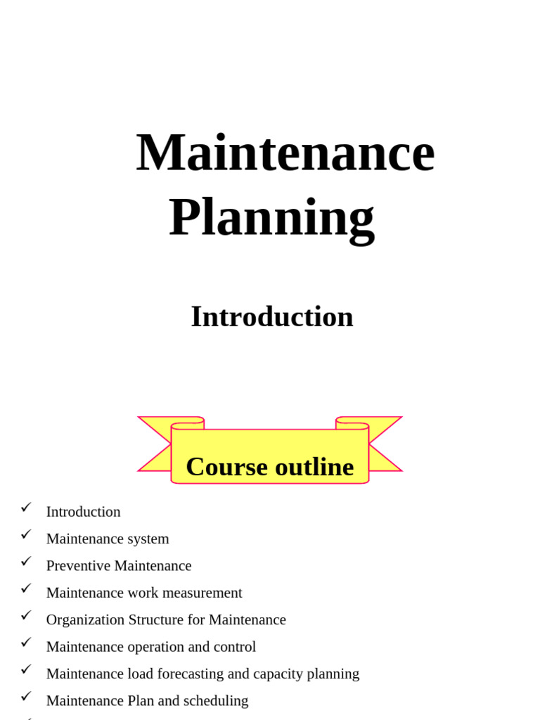 Chapter 1-Maintenance Definition | PDF