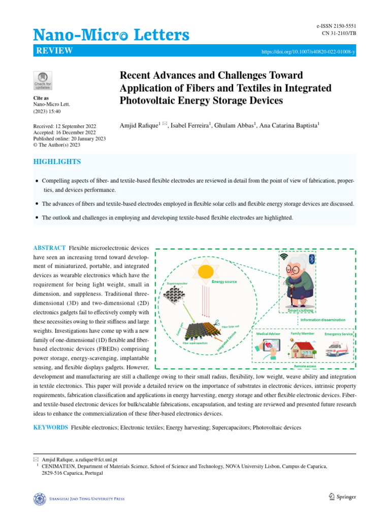 Recent Advances and Challenges Toward Application of Fibers and ...