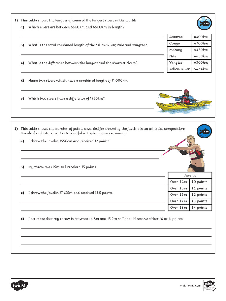 Horizontal - Read and Interpret Tables | PDF | Physical Exercise ...
