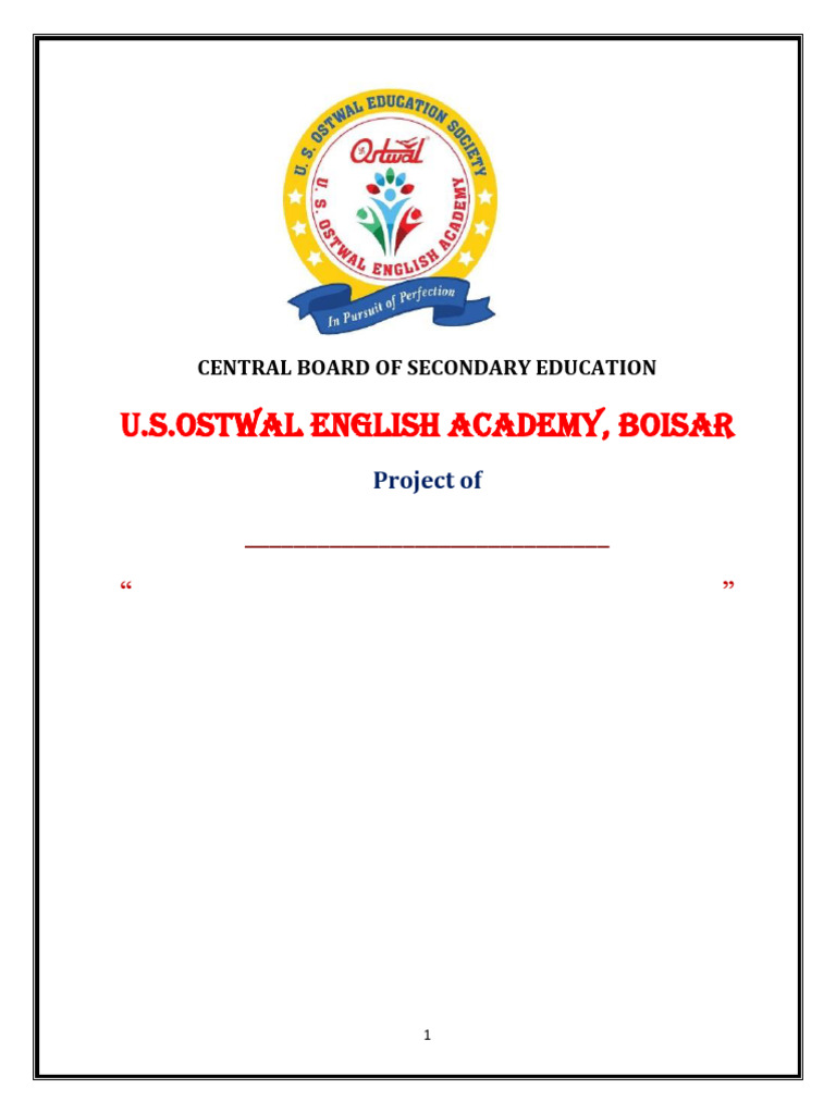 Grade XII Project Certificate Template | PDF