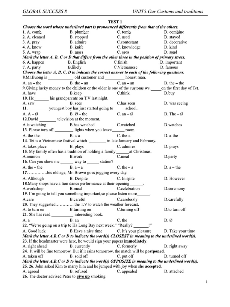 Test U1,2 | PDF