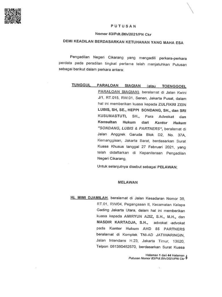 putusan_83_pdt.bth_2021_pn_ckr_20250621141614 | PDF