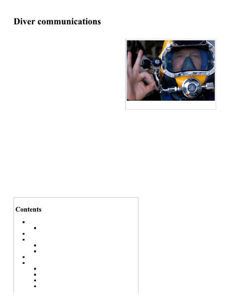 Hand Signals for Divers | PDF | Underwater Diving | Occupational Safety ...