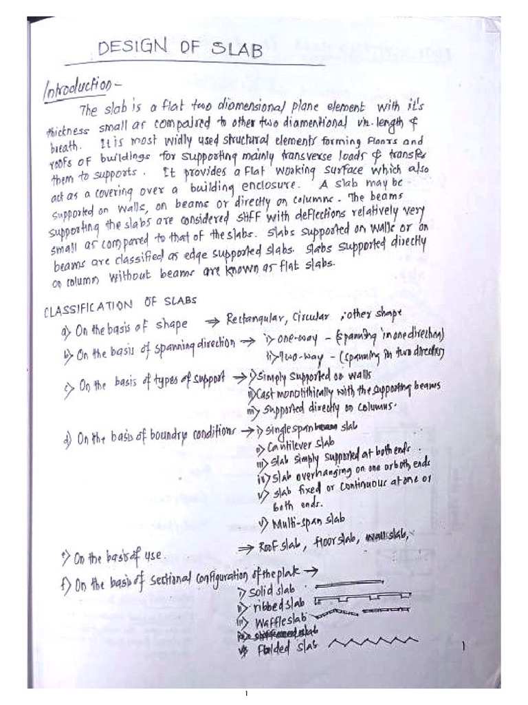 Design of One - Way Slab | PDF