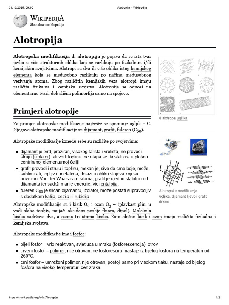 Alotropija - Wikipedija | PDF