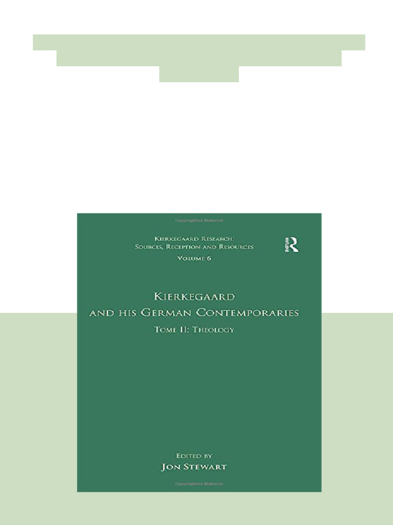 Kierkegaard and His German Contemporaries Tome II Theology 1st Edition ...