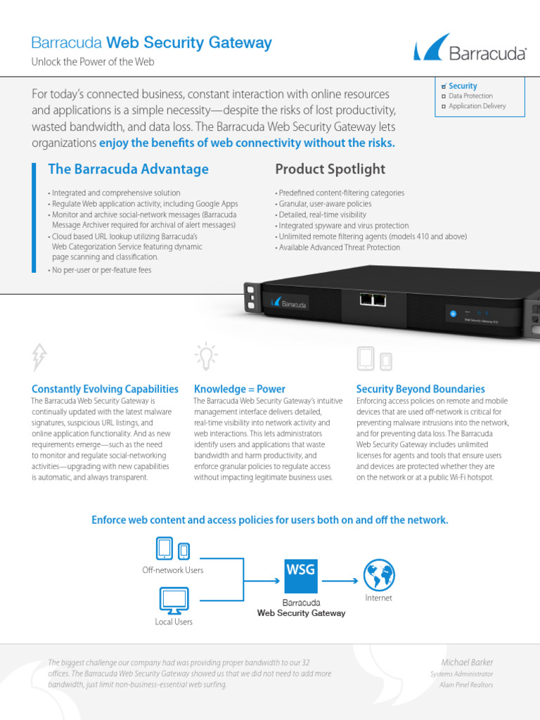 Barracuda Web Security Gateway DS US | PDF | World Wide Web | Internet ...