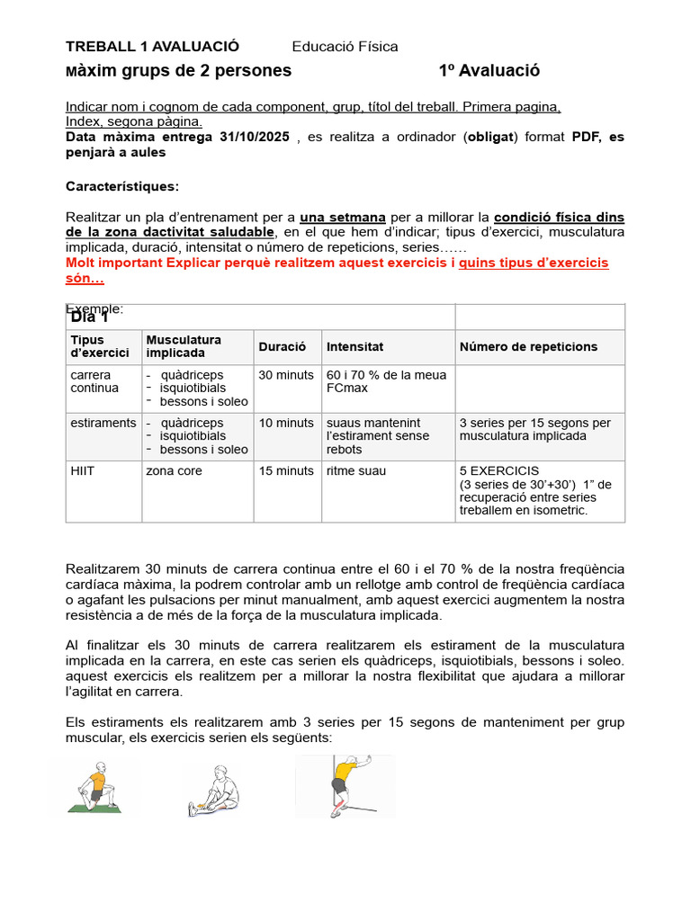 treball de condició física | PDF