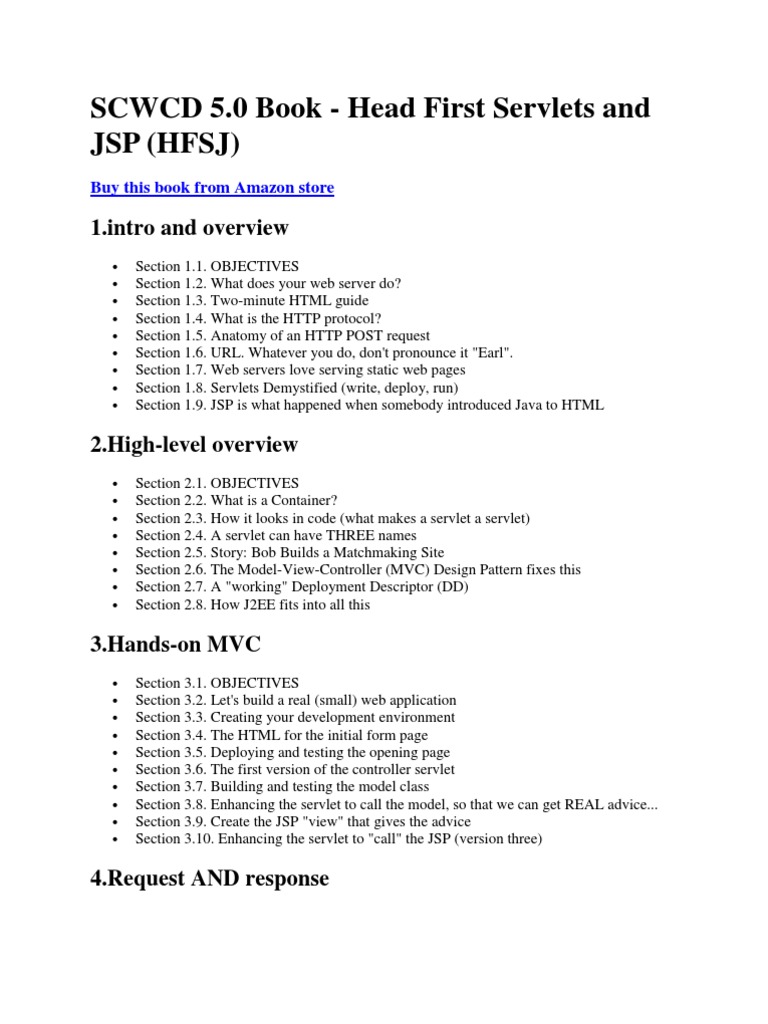 SCWCD 5.0 Book - Head First Servlets and JSP (HFSJ) | PDF | Java Servlet | Java Server Pages