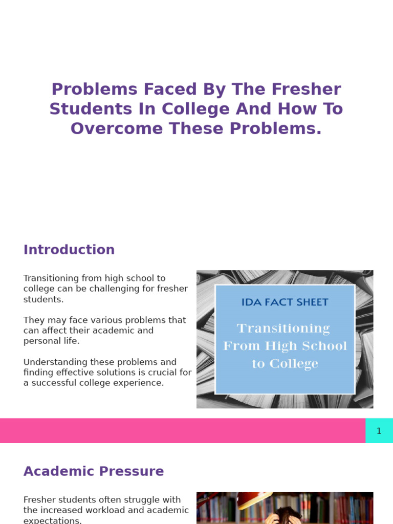 Problems Faced by The Fresher Students in College and How To Overcome ...