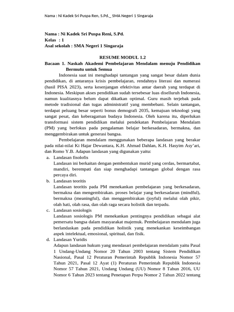 Resume Modul 1.2 | PDF