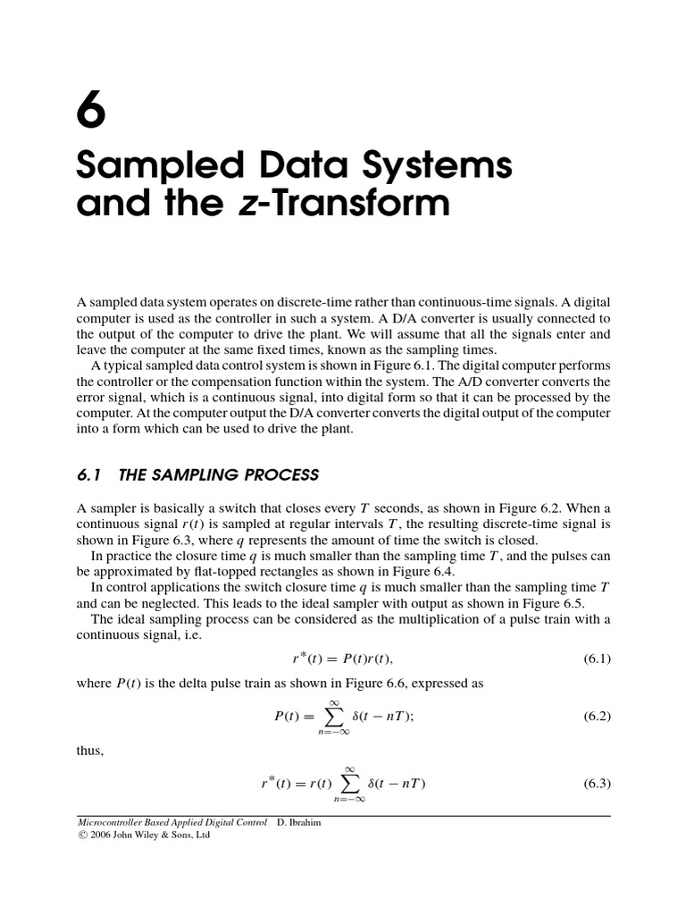 Sampled Data Systems | PDF | Sampling (Signal Processing) | Laplace Transform