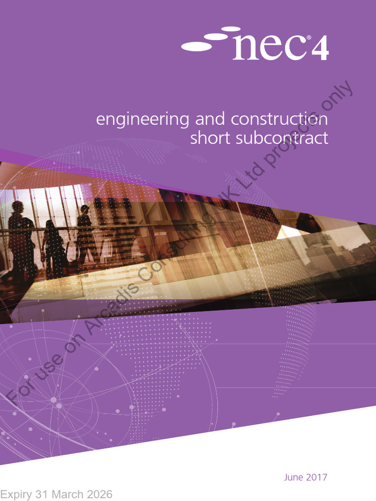 NEC4 Engineering Short Subcontract Guide | PDF | Business | Engineering