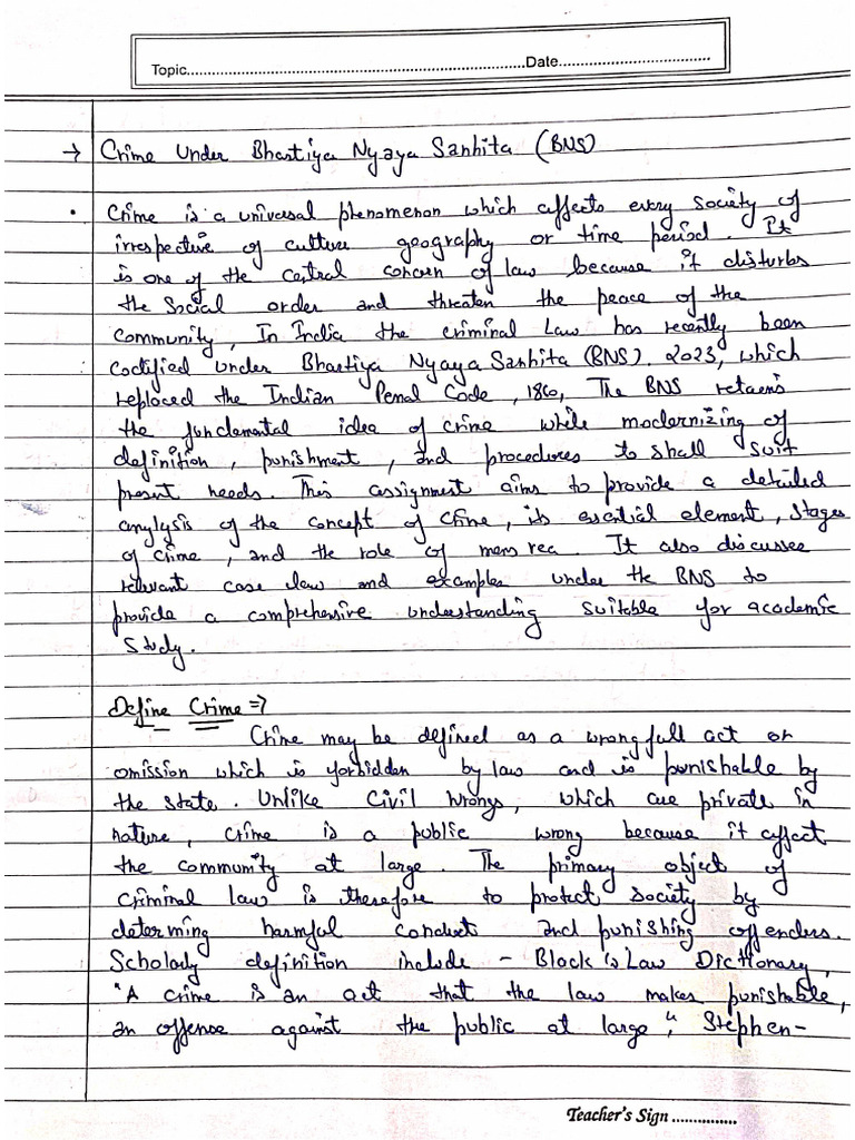Notes of Bns | PDF