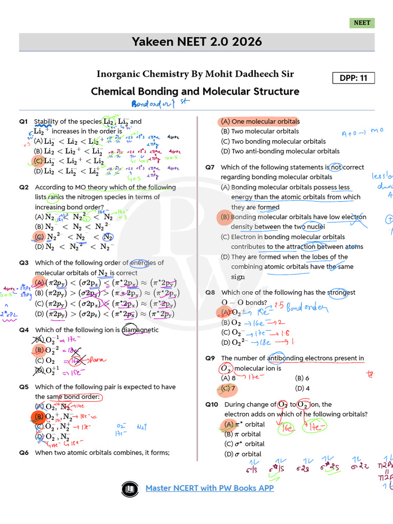 68df625568510702f9be01a2 - ## - Chemical Bonding and Molecular ...