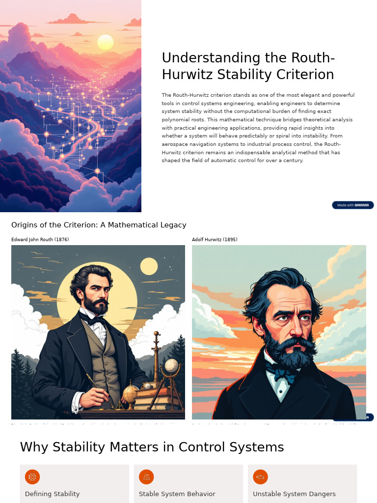 Understanding The Routh Hurwitz Stability Criterion | PDF | Stability Theory | Mathematics