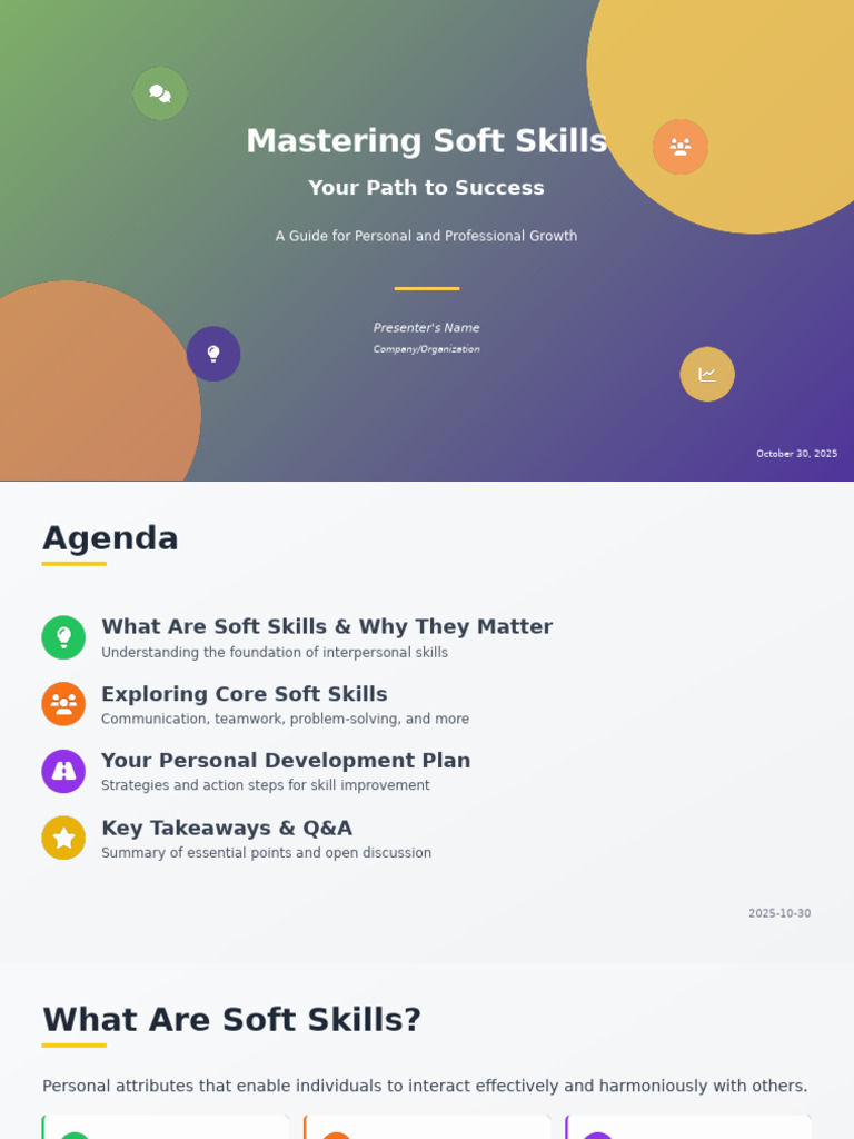 Mastering Soft Skills - Your Path To Success | PDF | Communication | Nonverbal Communication