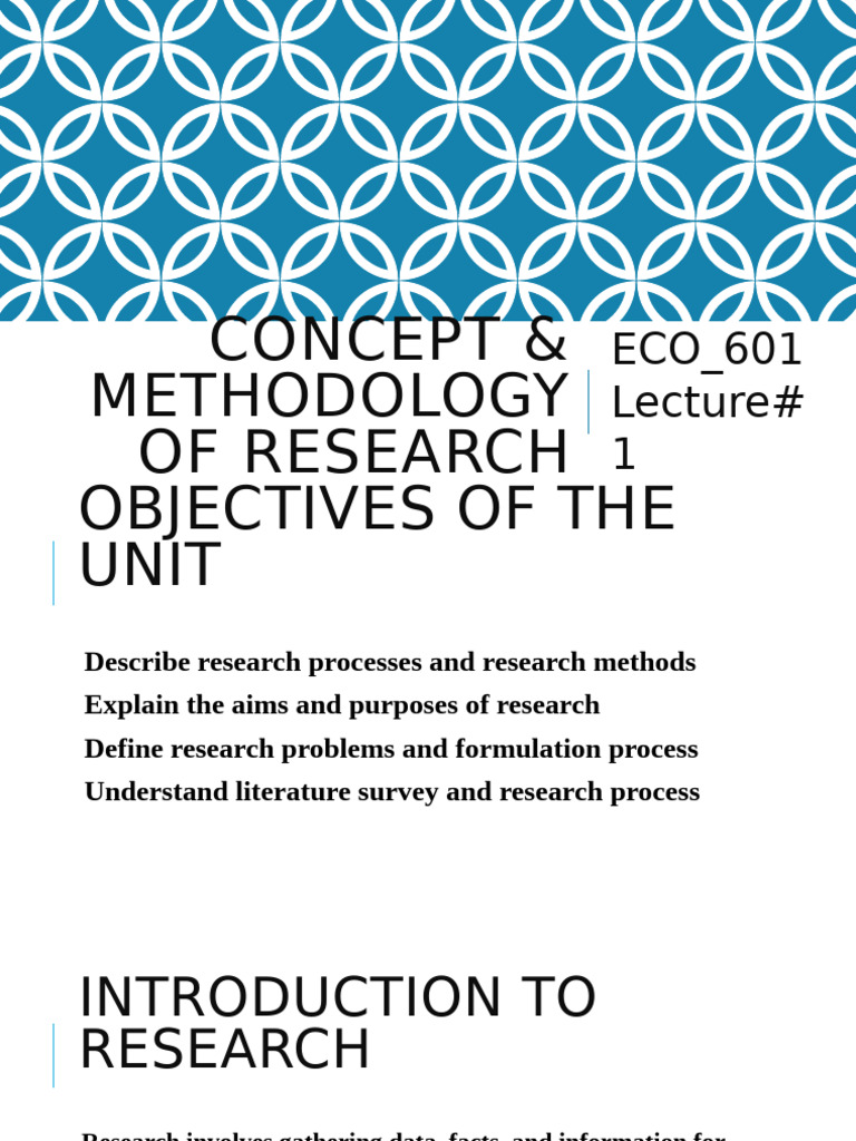 Concept & Methodology of Research 1 | PDF | Methodology | Scientific Method