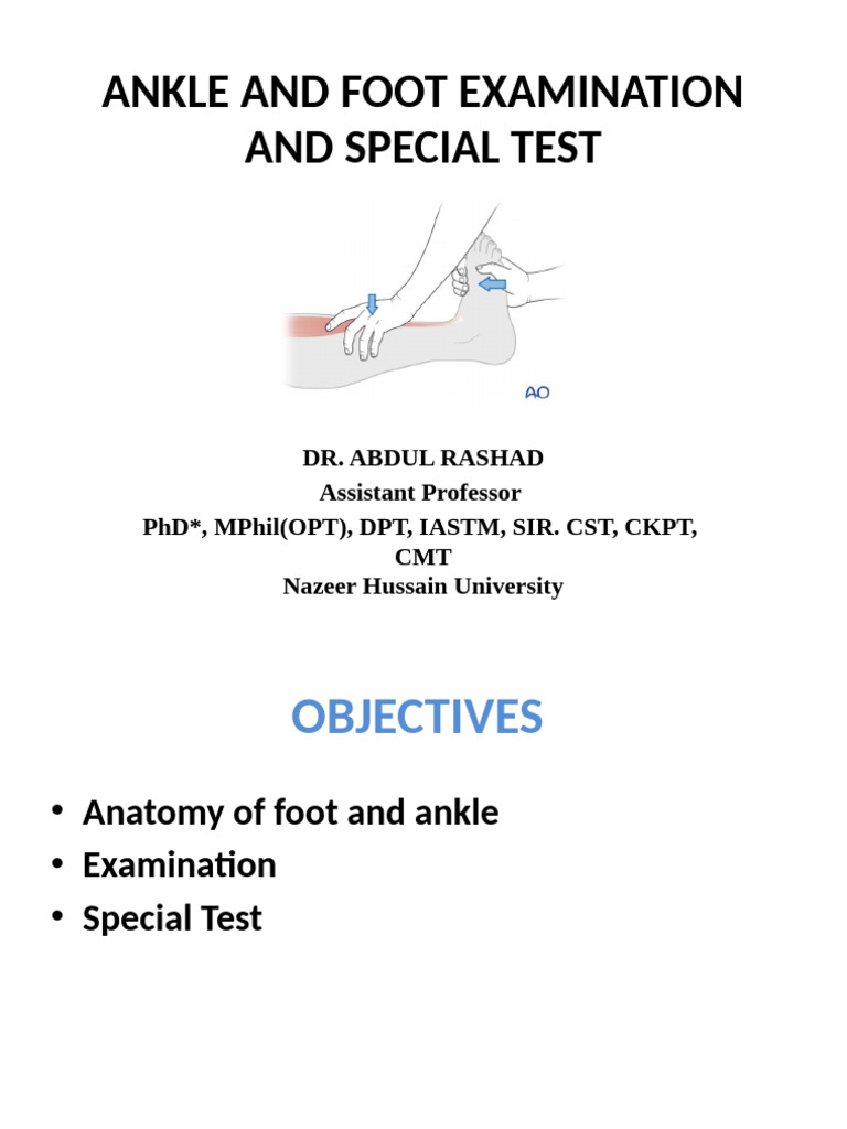 Ankle and Foot Examination | PDF | Foot | Ankle