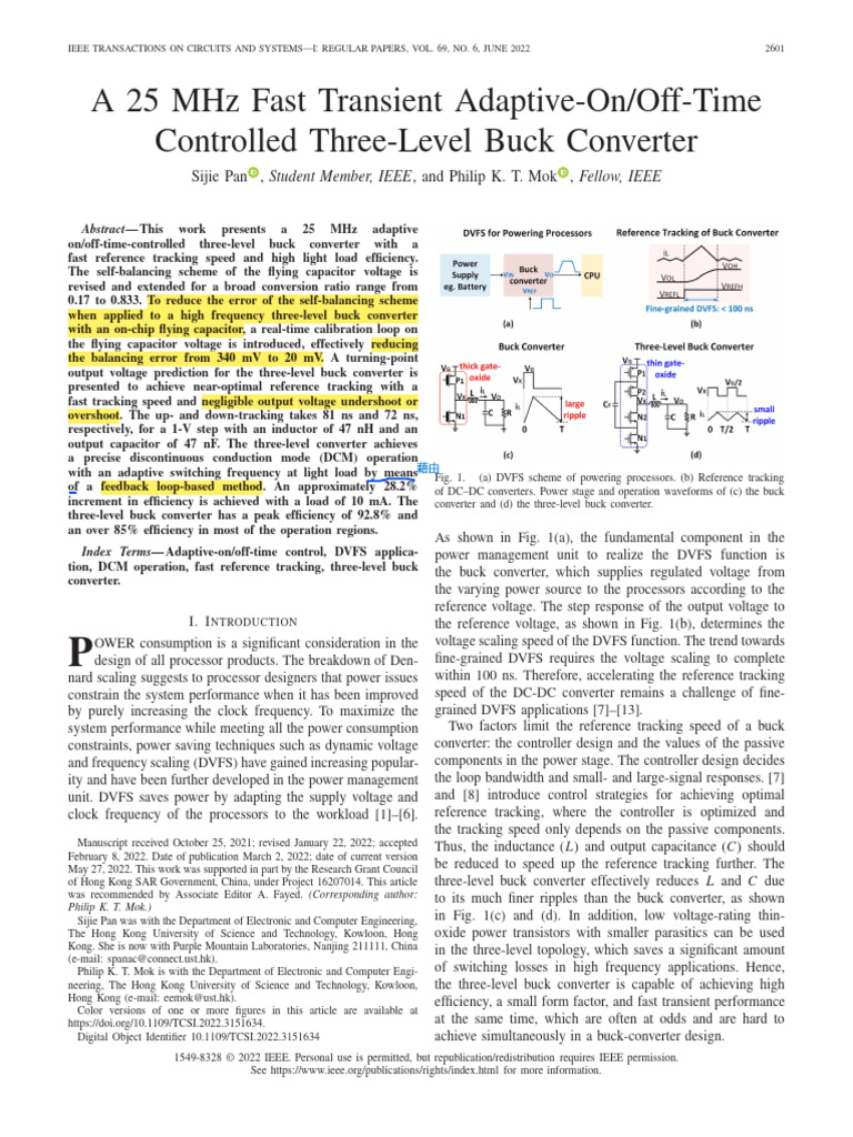 25 MHz Adaptive Three-Level Buck Converter | PDF | Capacitor ...
