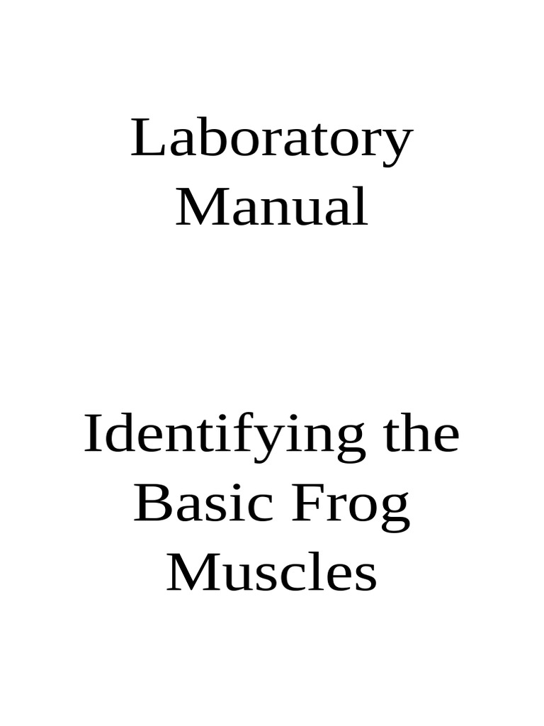 Identifying Frog Pectoral Muscles | PDF | Human Body | Muscle