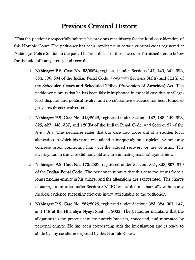 Nabinagar Criminal Case Overview | PDF | Legal Action | Crime & Violence