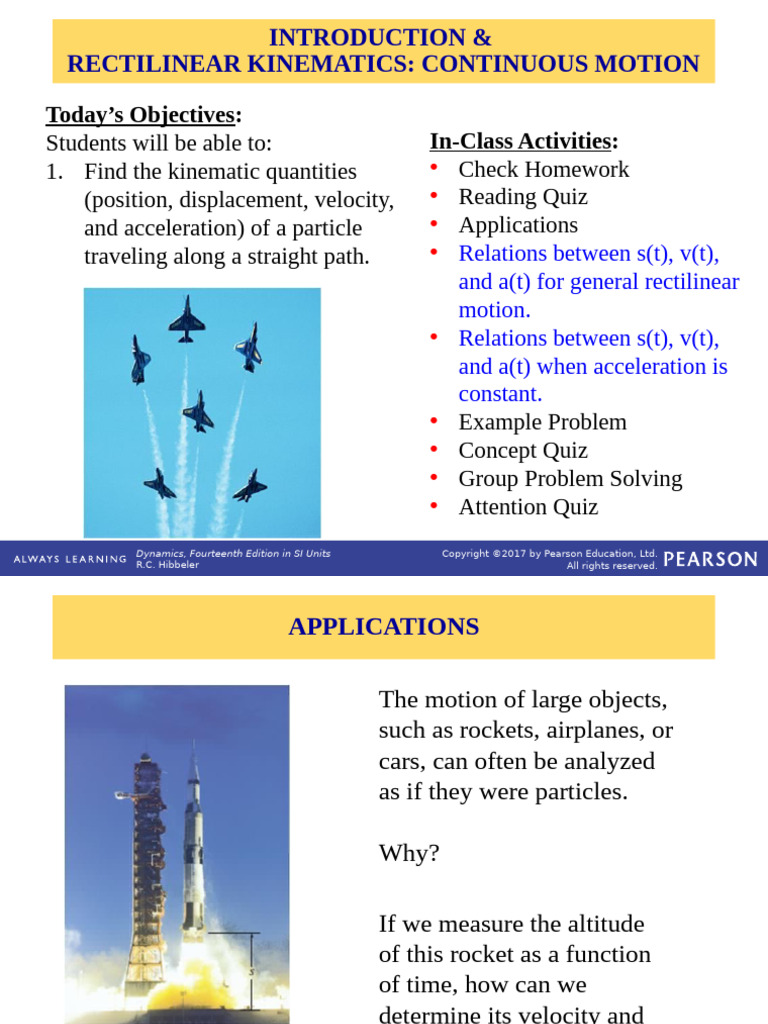 Introduction To Dynamics | PDF | Velocity | Acceleration