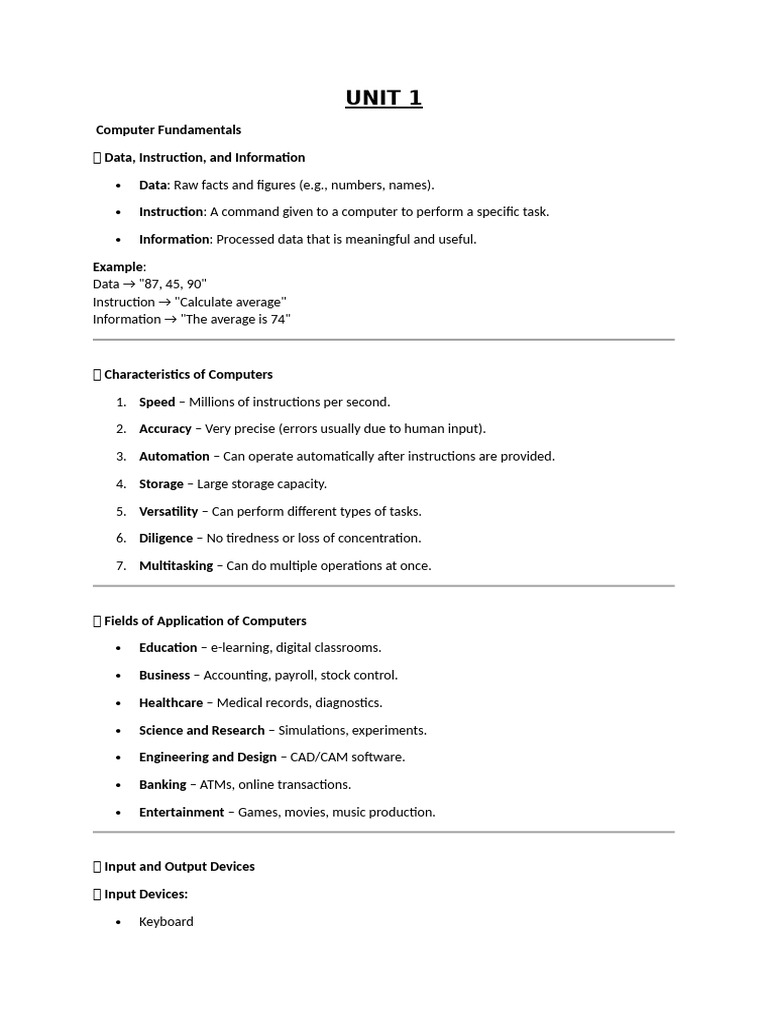 UNIT 1 IT Tools For Business | PDF | Central Processing Unit | Computing