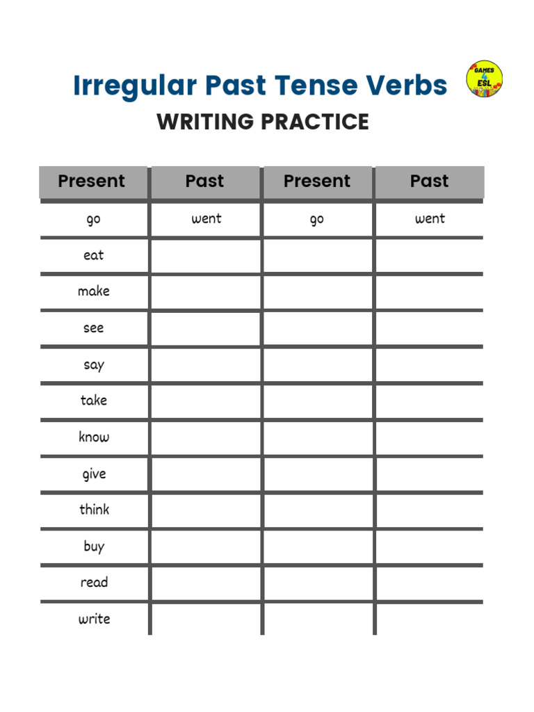 Past Tense Exercise | PDF