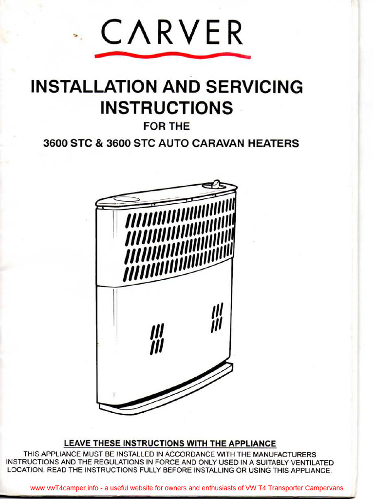 Carver 3600 STC Heater Installation Servicing InstructionsWM | PDF | Thermocouple | Mechanical ...