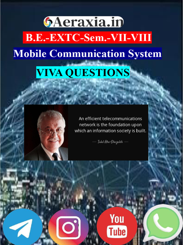 Mobile Communication Systems EXTC Sem 6 7 VIVA Questions | PDF | Cellular Network | 4 G