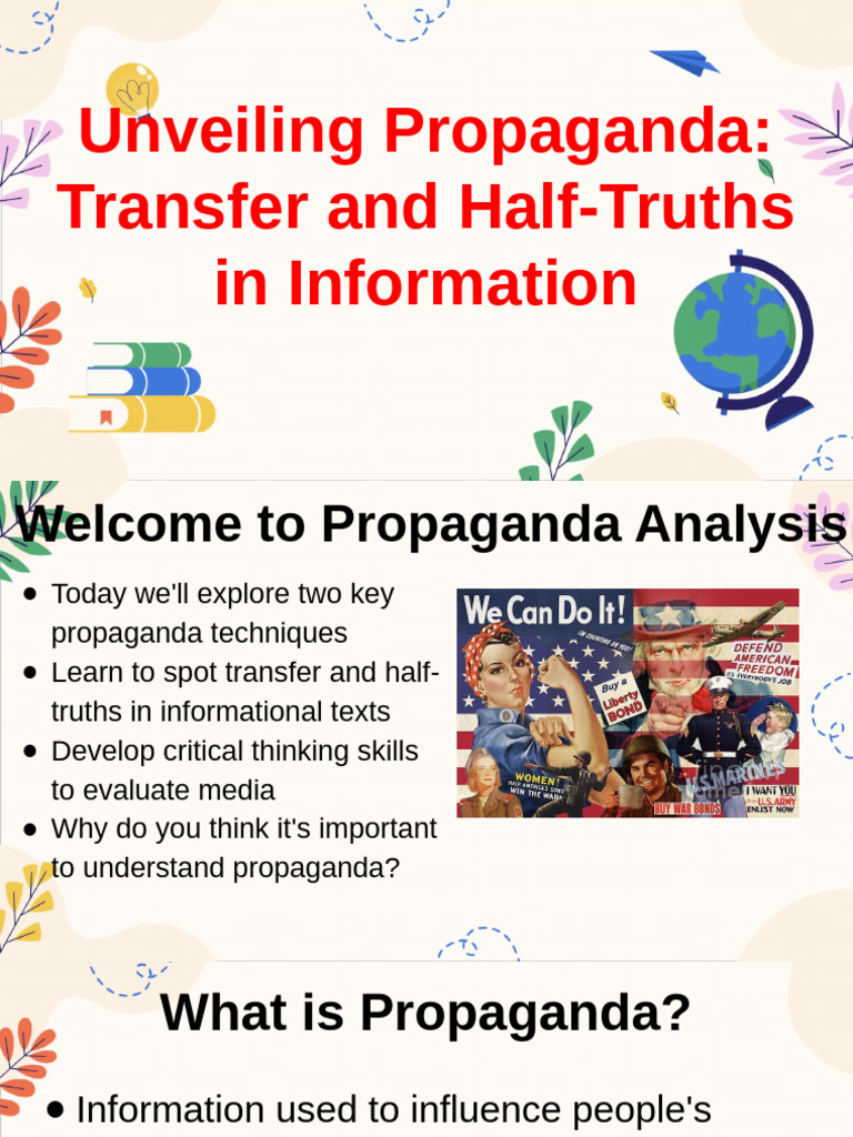 ENGLISH8 Q2 9 2 Transfer Propaganda Techniques vs. Half Truths | PDF ...