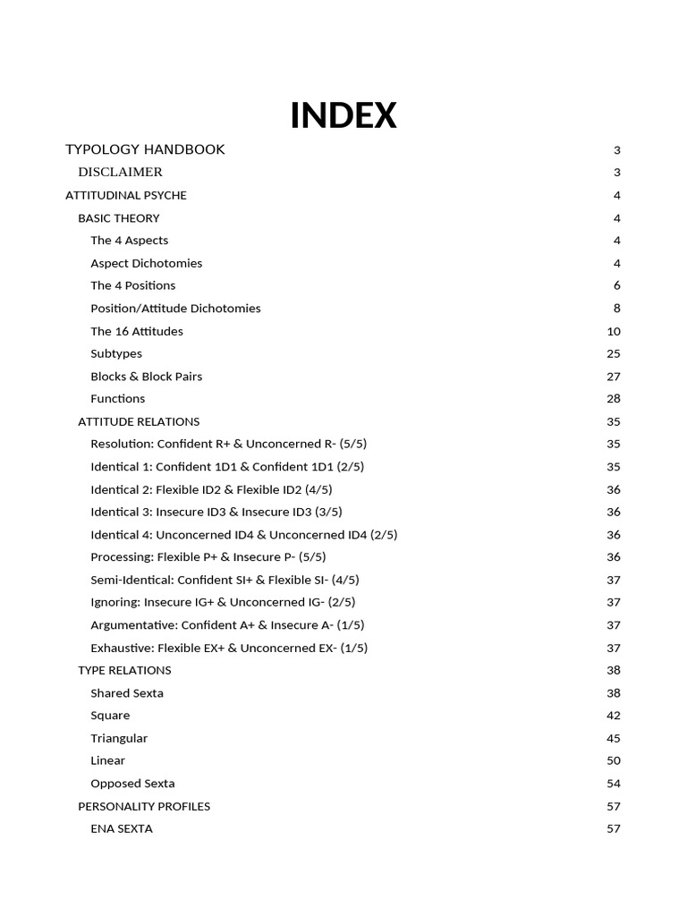 Comprehensive Human Typology Guide | PDF | Attitude (Psychology) | Mind