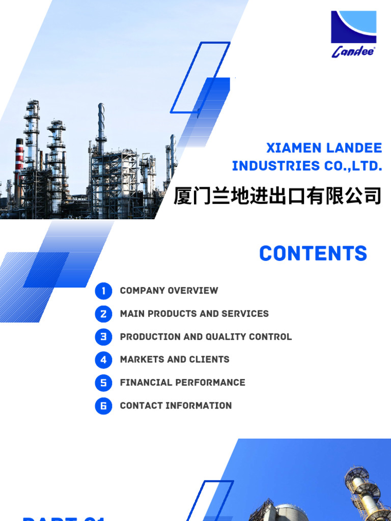 Xiamen Landee Industries Overview | PDF | Pipe (Fluid Conveyance) | Valve
