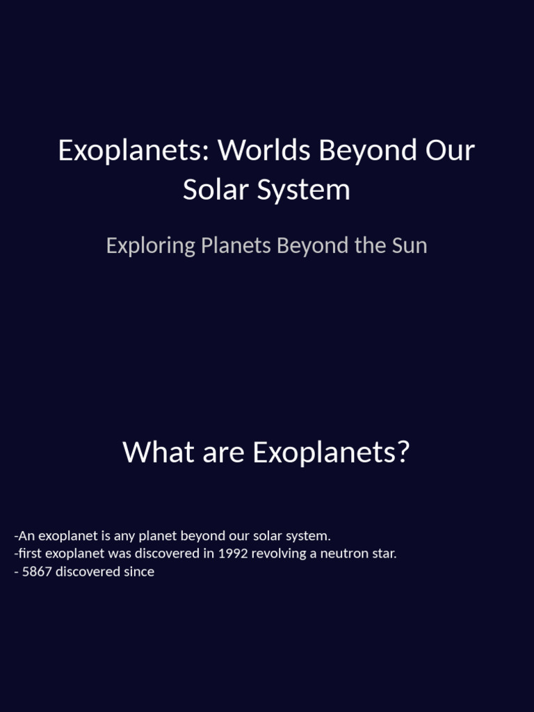 Discovering Exoplanets: Types & Methods | PDF