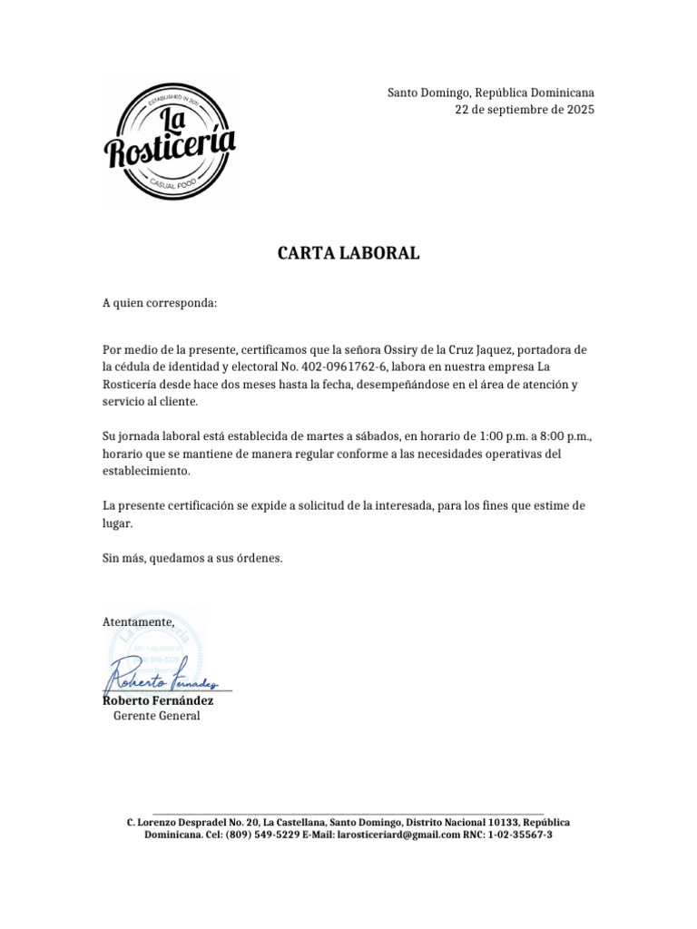 Carta Con Firma | PDF