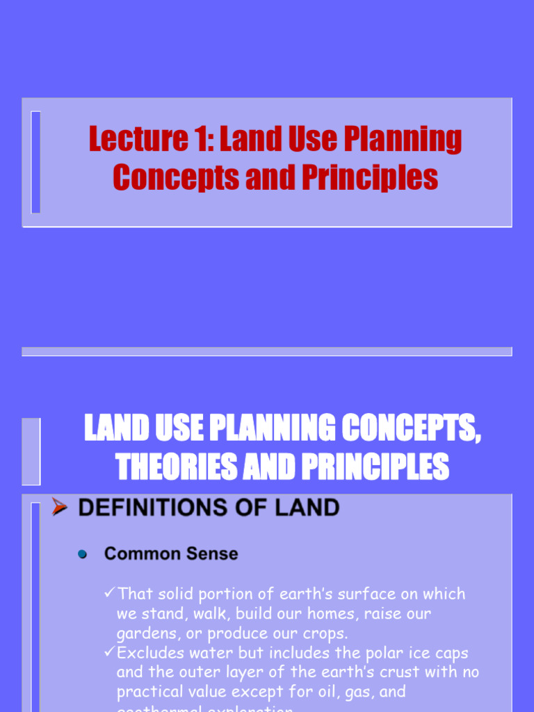 Principles of Land Use Planning | PDF | Land Use | City