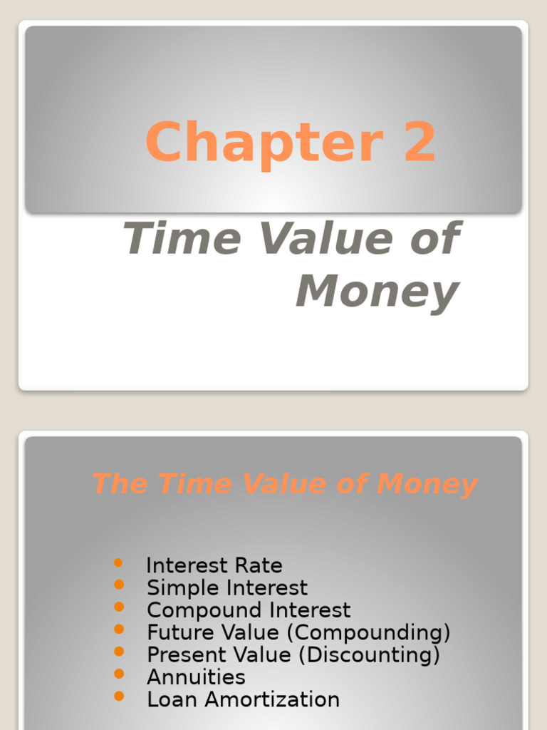 (Template) Chapter 2 Time Value | PDF | Present Value | Interest
