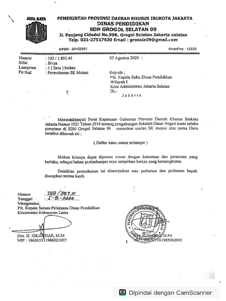 SK Mutasi | PDF