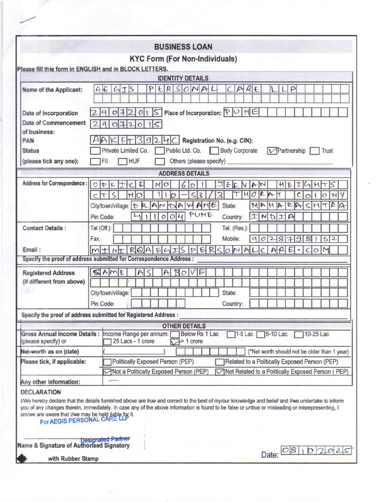KYC - Business Loan | PDF