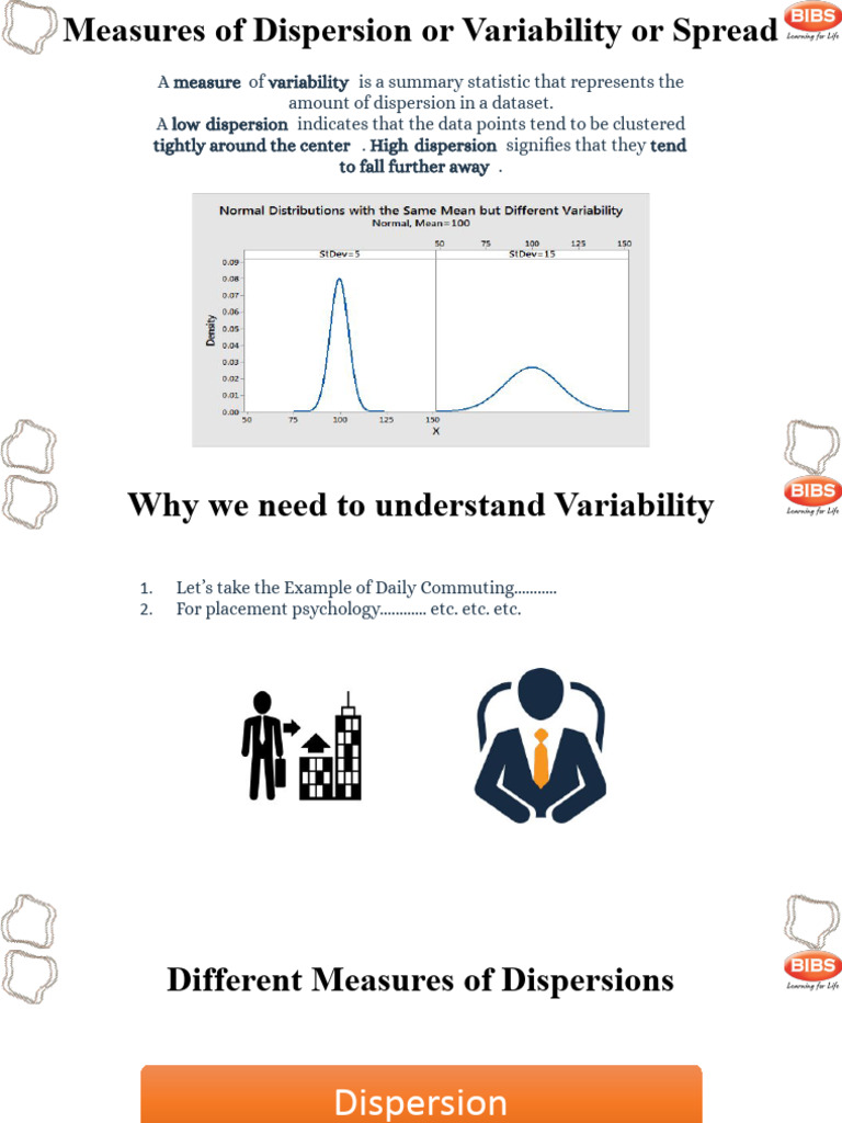 Statistics Class 6 - 7 | PDF | Standard Deviation | Variance