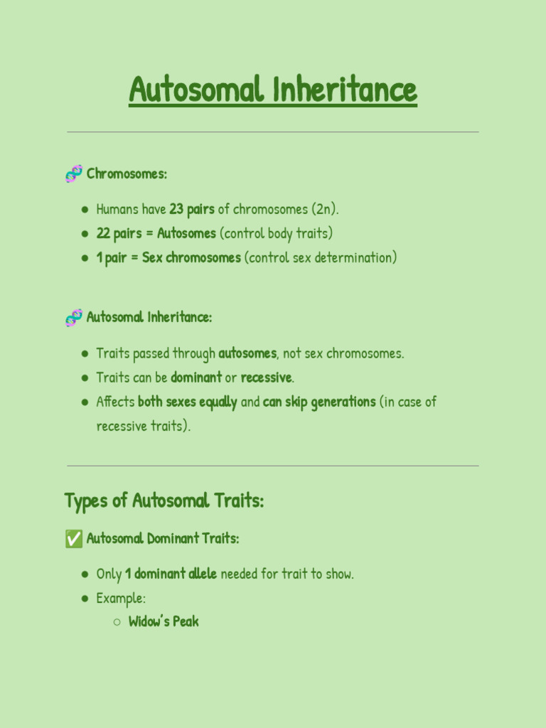 3.9 Autosomal Inheritance | PDF