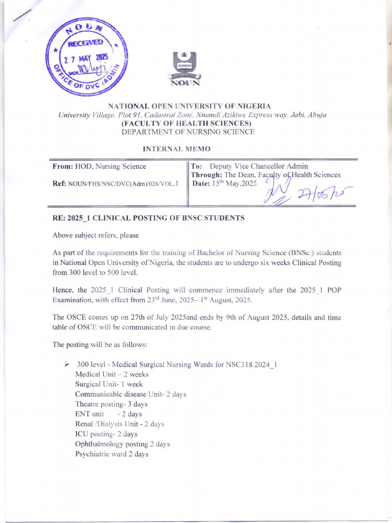 Approved Clinical Posting | PDF