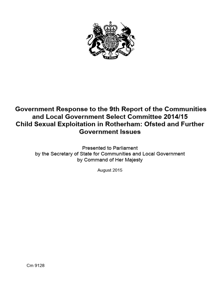 Government Response to Rotherham CSE Report | PDF | Justice | Crime ...