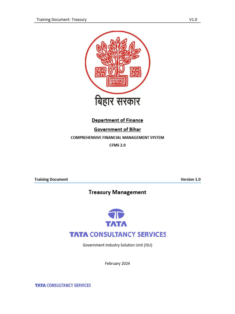 CFMS2.0 Training Document Treasury V1.0 | PDF | Hyperlink | Software