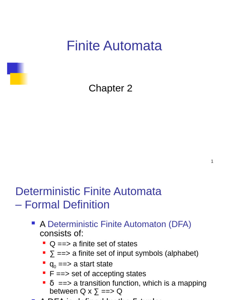 2.1. FiniteAutomata MKN | PDF | Automata Theory | Models Of Computation