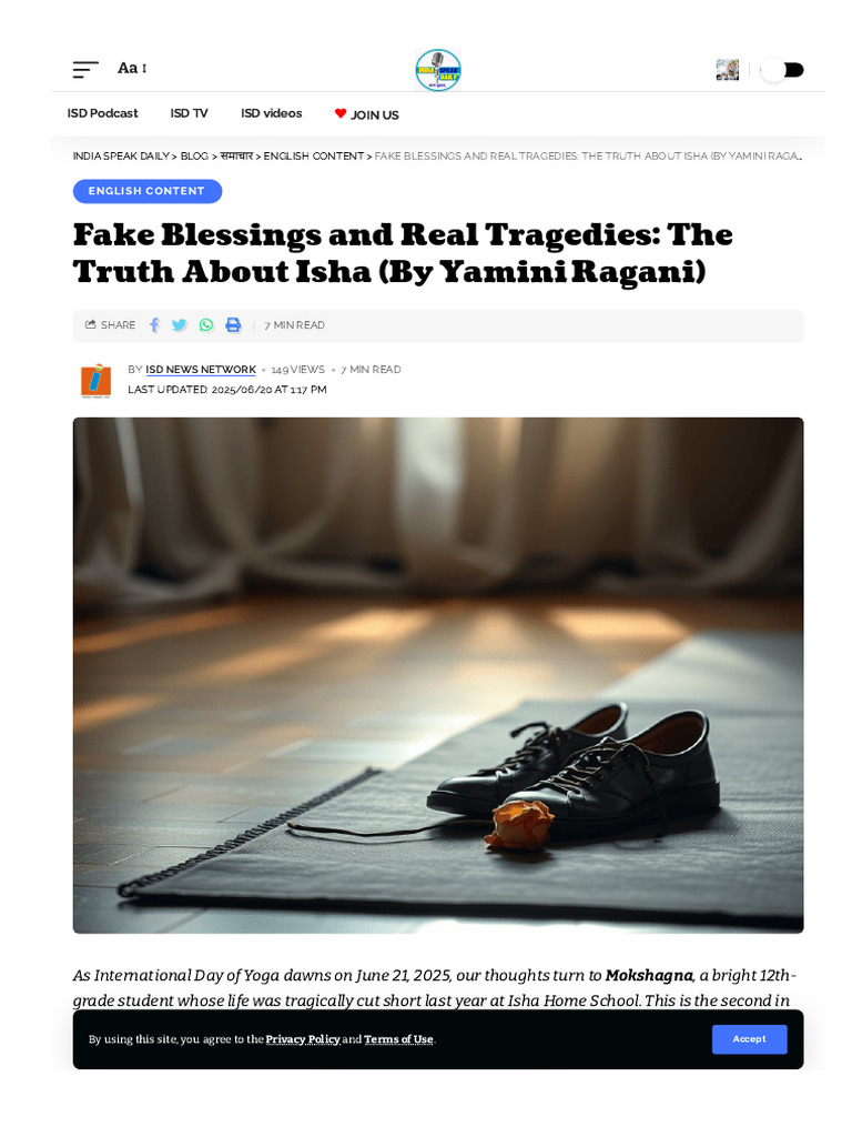 Indiaspeakdaily in Fake Blessings and Real Tragedies The Truth About ...