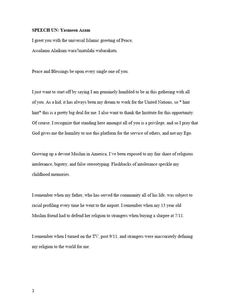 Yasmeen Azam Essay | PDF | Umar | God