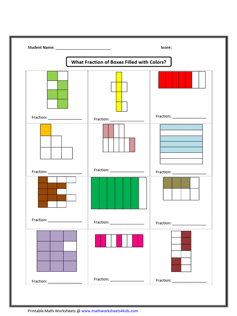 Fractions Identify Interactive-All | PDF | Elementary Geometry ...