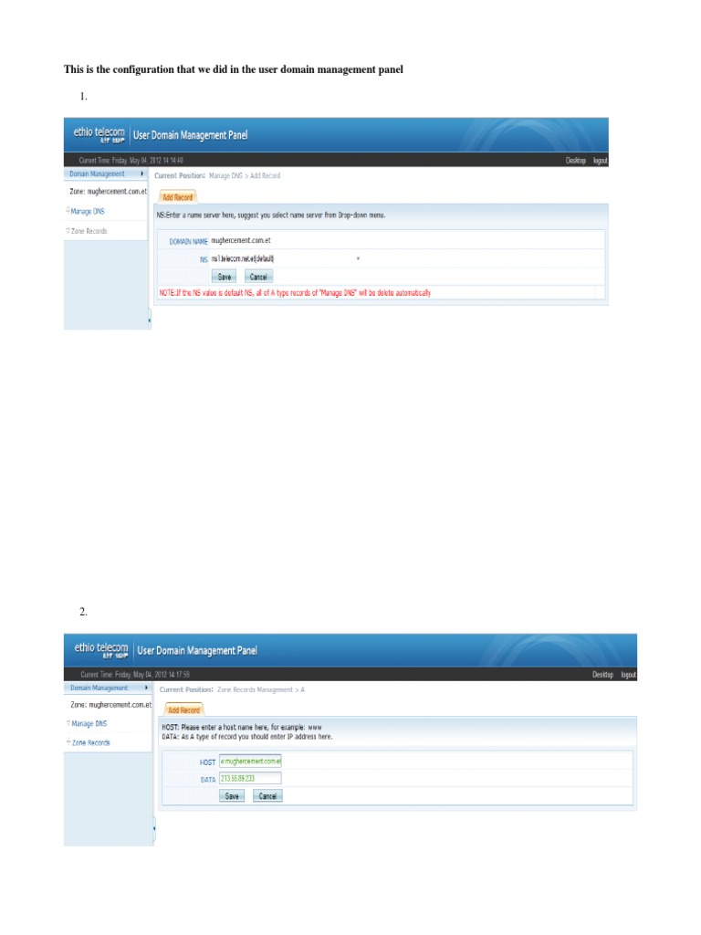 This Is The Configuration That We Did in The User Domain Management ...